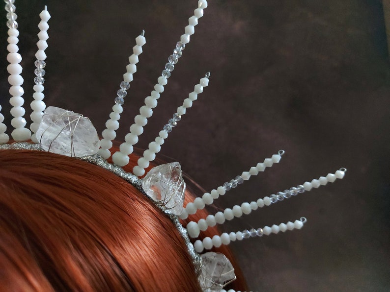 Halo crown halo crown silver Festival crown Crystal crown | Etsy