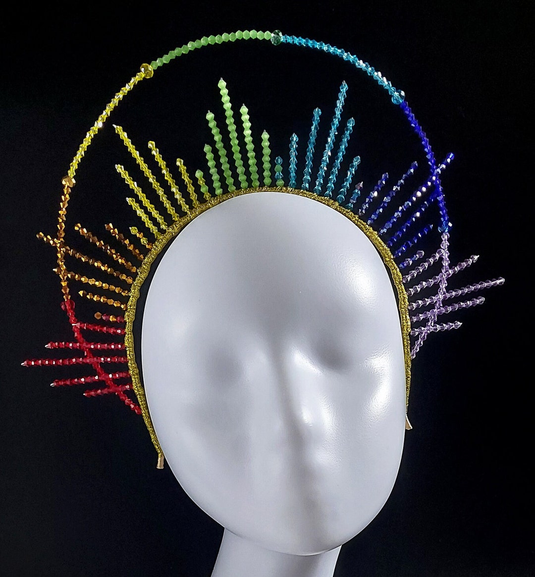 Rainbow Crystal Crown With Halo, Thorns Crown, LGBT, PRIDE, Pride Crown ...