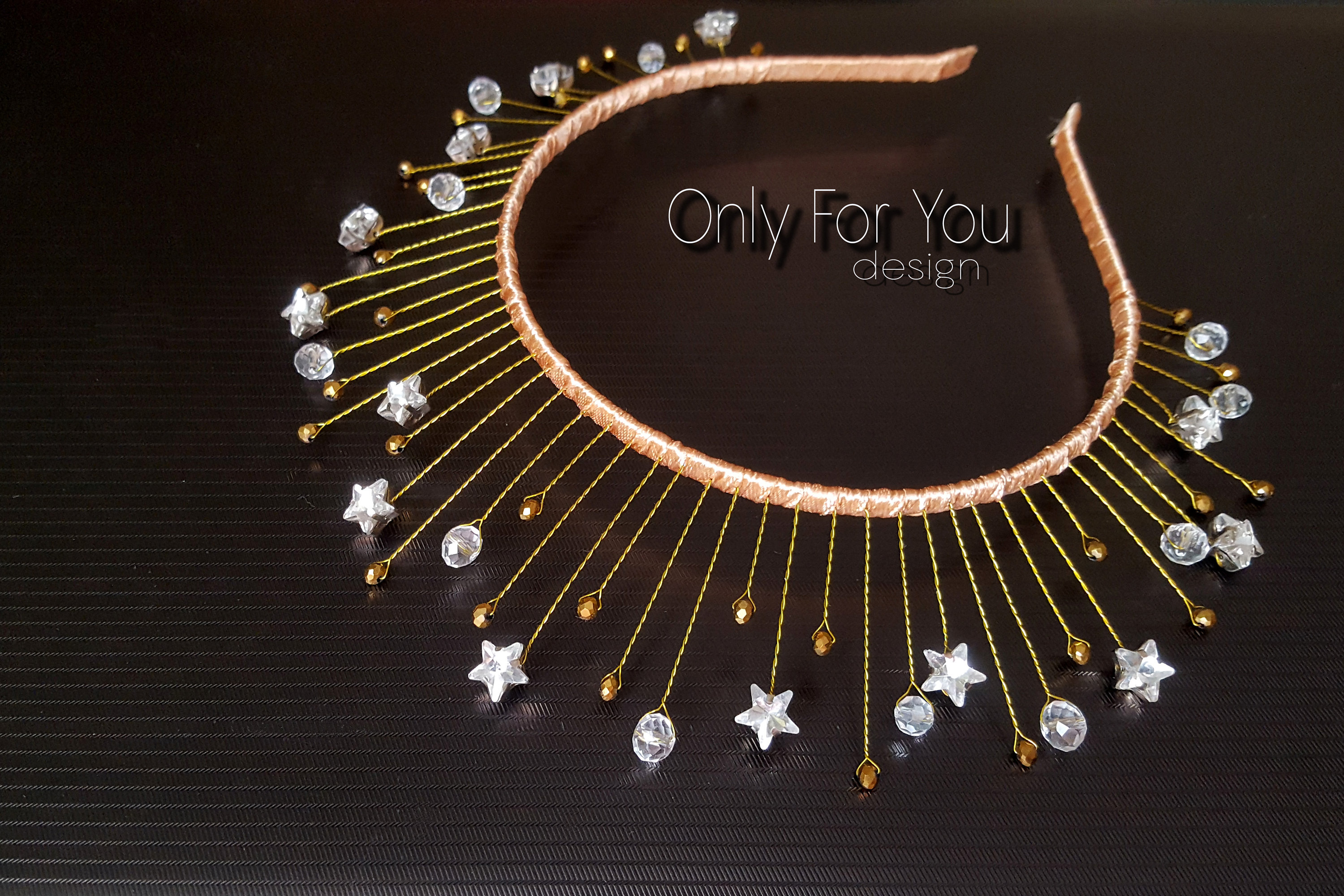 Star Crowncrystal Crowncelestial Crownwedding Tiaragold - Etsy