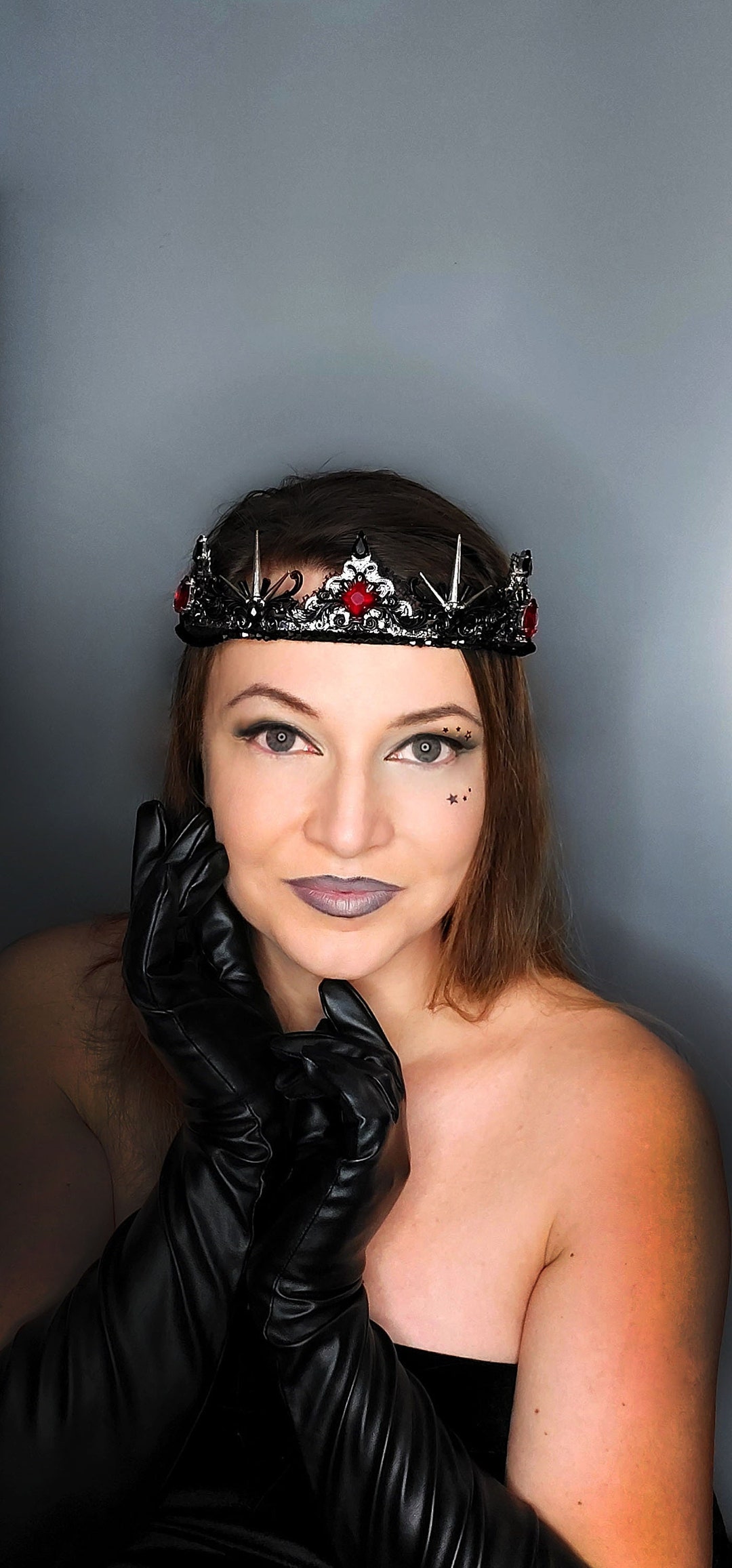 Black Crown With Thorns, Black Medieval Crown,valkyrie Crown ...