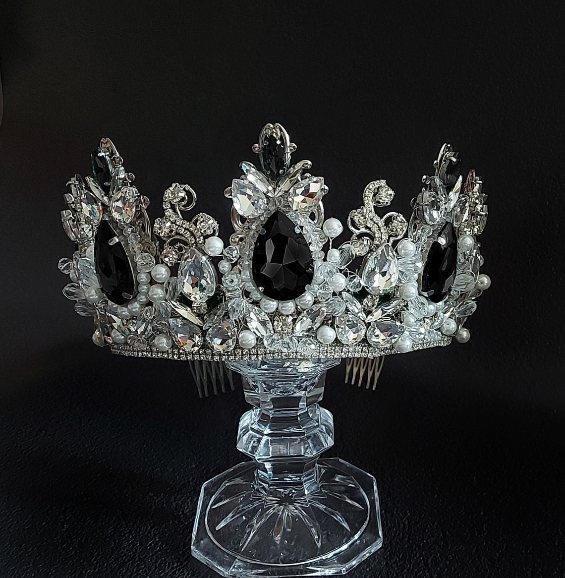 Gothic Wedding Crownblack Crown Gothic Styleblack - Etsy