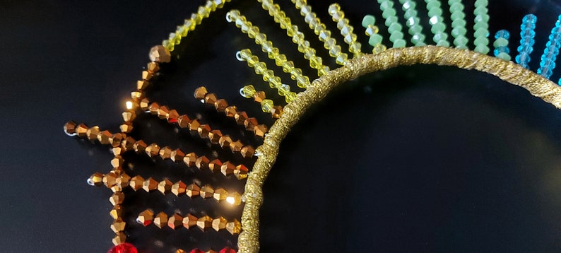 Rainbow Crystal Crown With Halo Thorns Crown LGBT PRIDE - Etsy