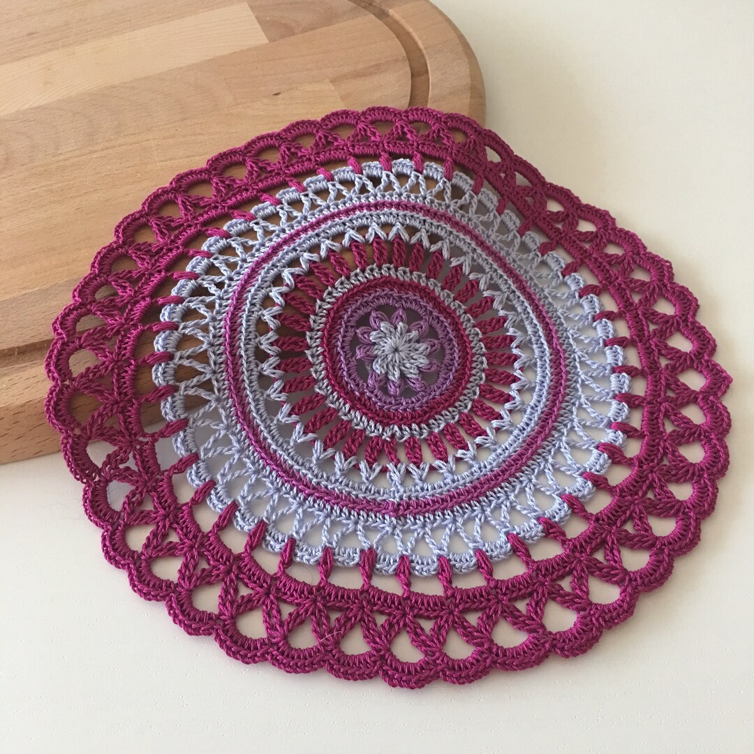 Mandala Doily, Modern Crochet Doily for Sale, Colorful Doily, Home ...