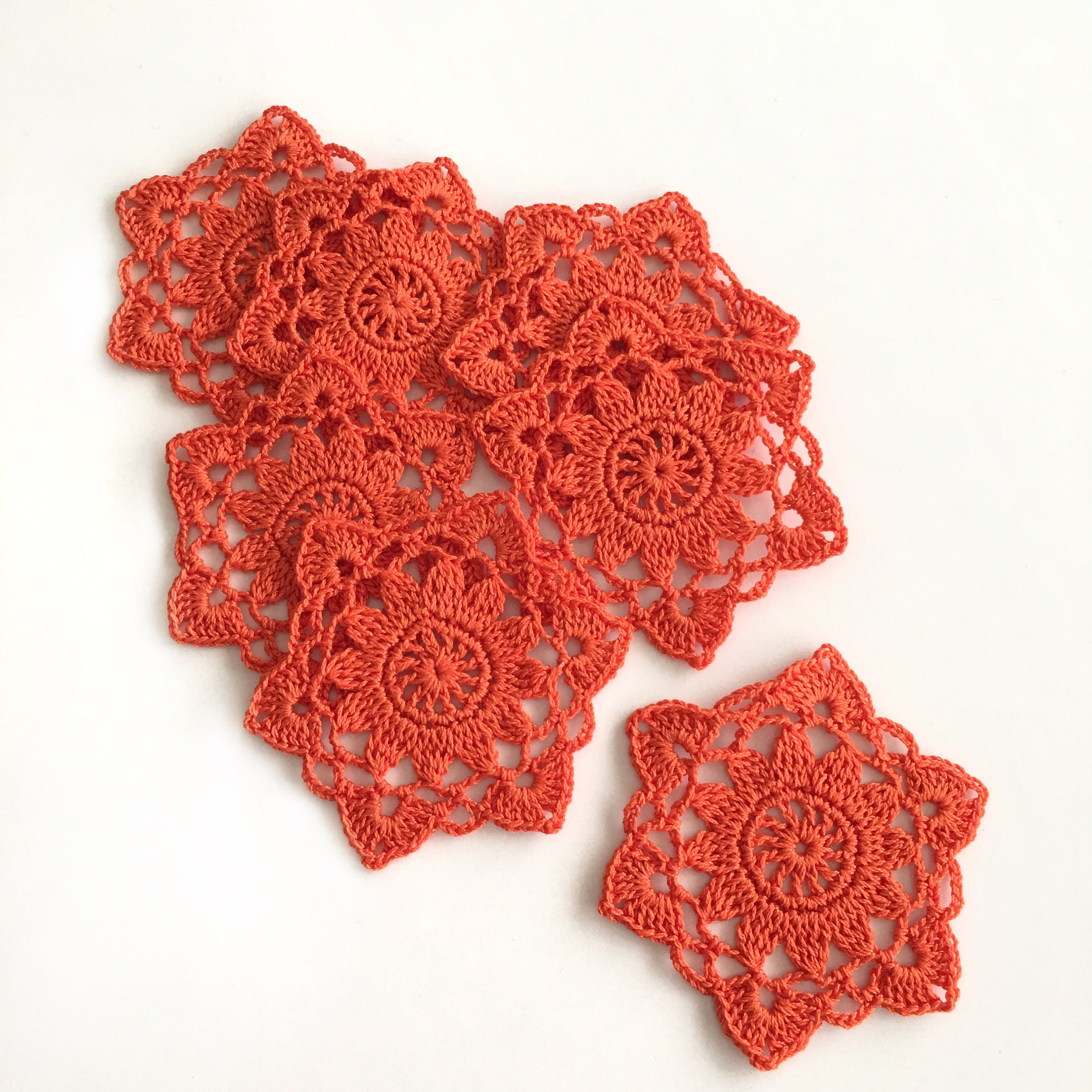 Tiny handmade doilies Small snowflake crochet doily Mini | Etsy