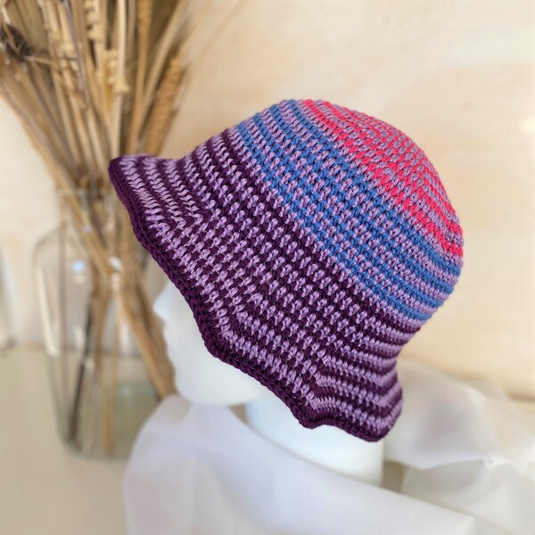 Lavender Crocheted Bucket Hat - Etsy