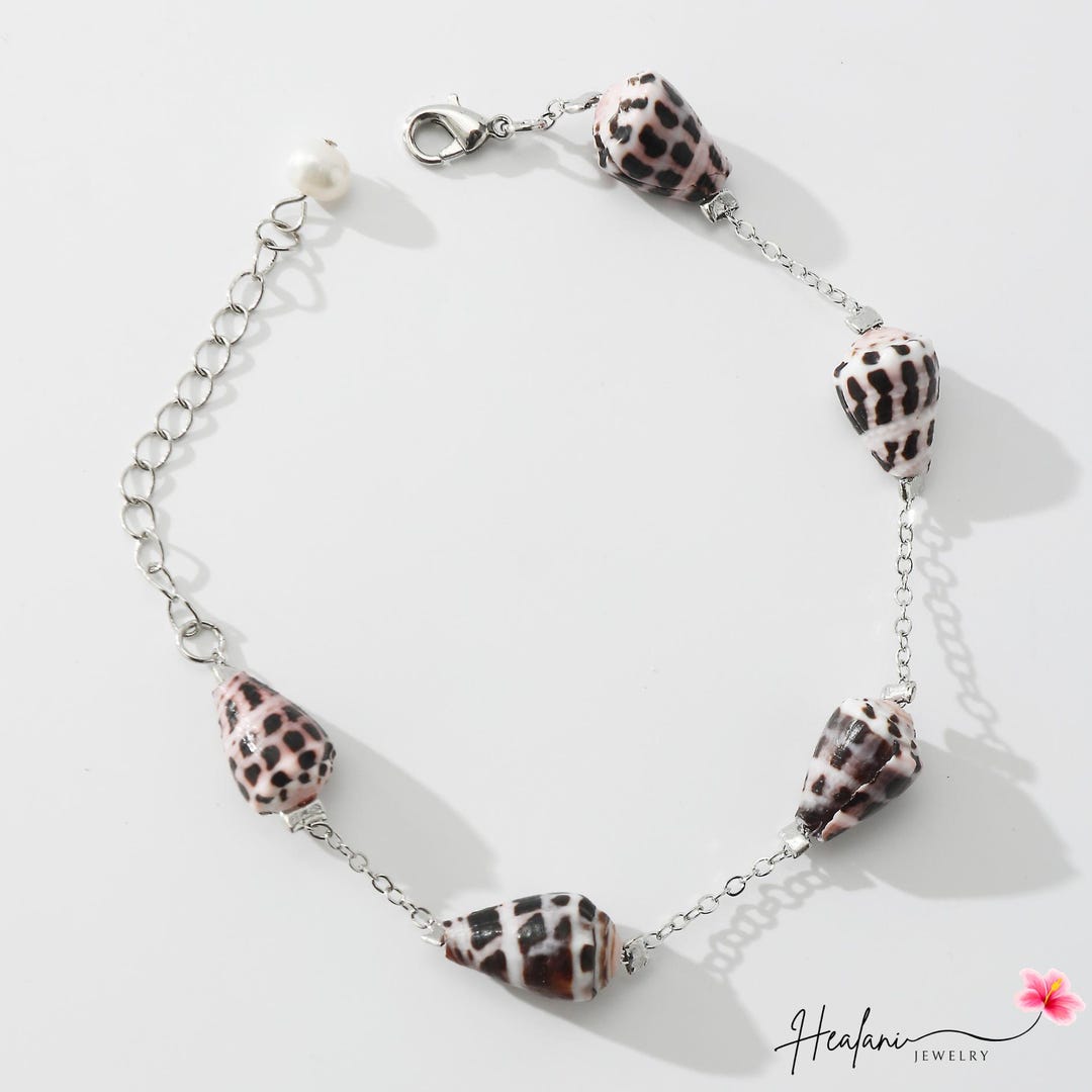 Silver Hebrew Cone Shell Bracelet - Ocean Jewelry - Sea Shells - Beach ...