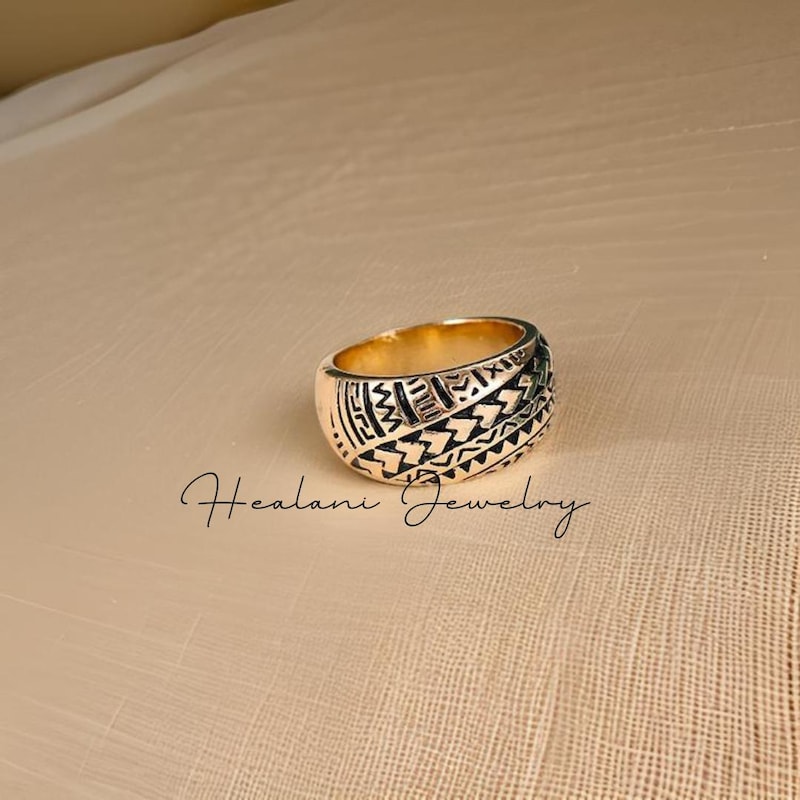Tribal Wedding Band - Etsy