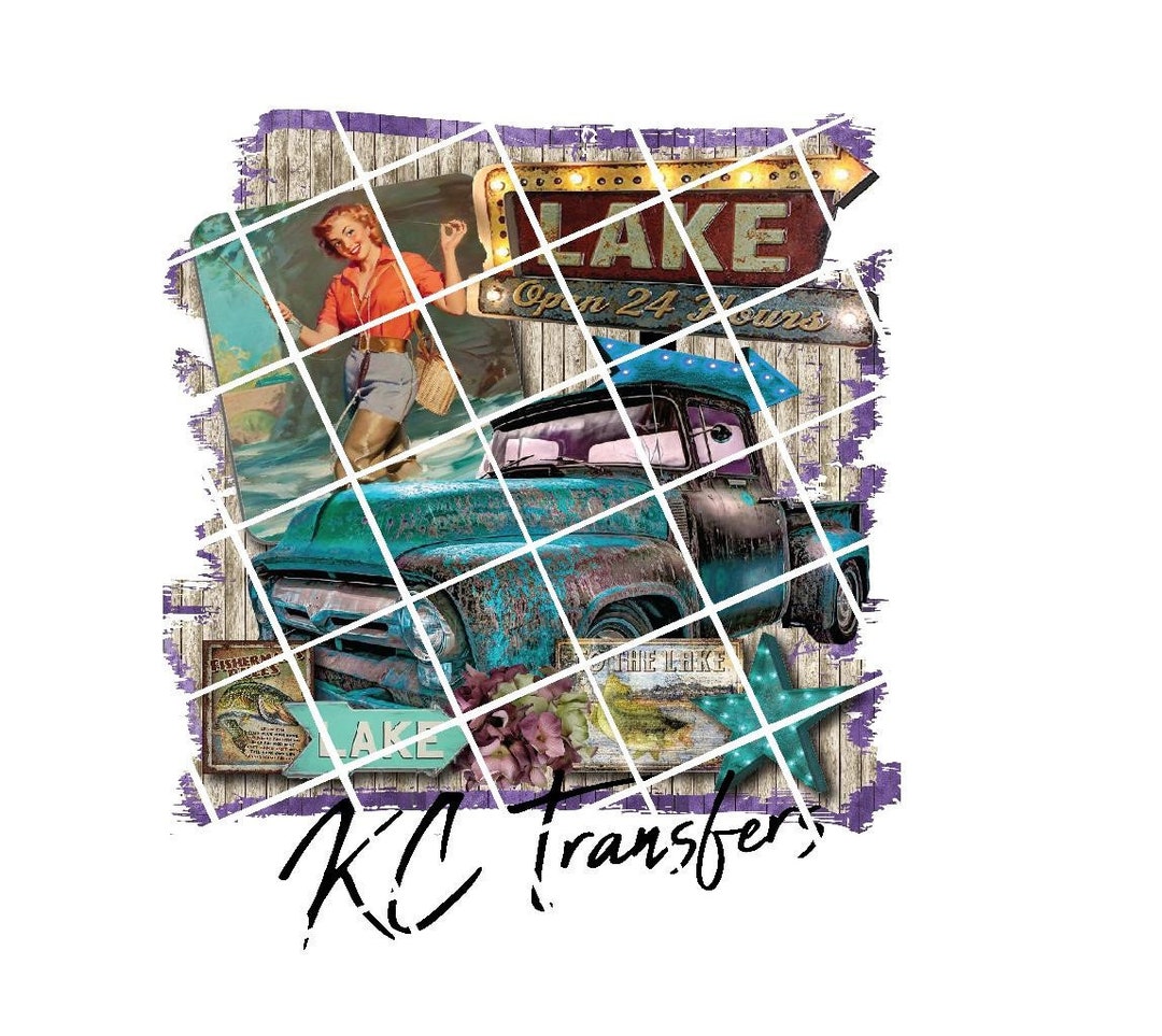 Lake Retro Junky Cactus Rustic Retro Ready to Press Sublimation ...