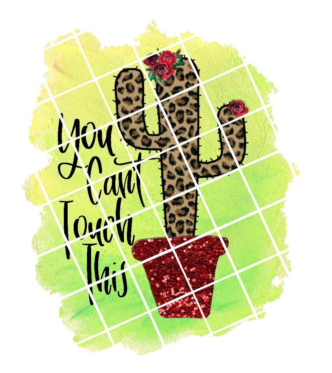 You Can't Touch This Cactus Leopard Watercolor Ready to Press ...