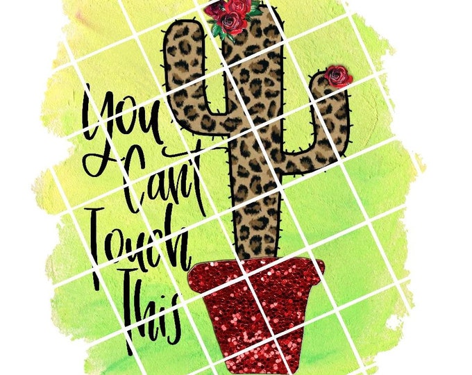 You Can't Touch This Cactus Leopard Watercolor Ready to Press ...