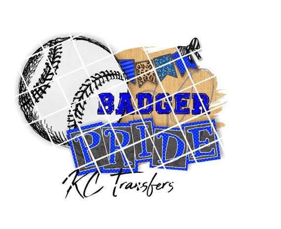 Badger Baseball Pride Team Name Blue Team Spirit Ready to | Etsy