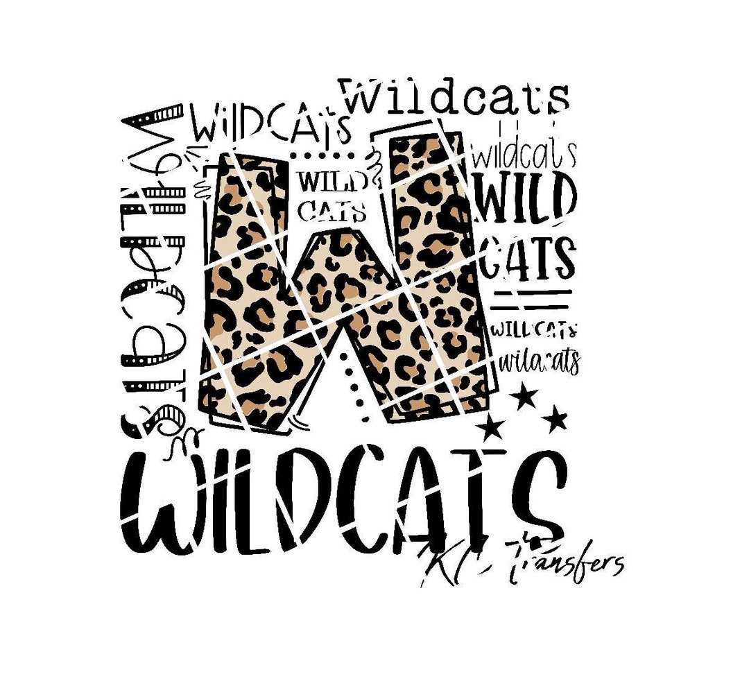 Wildcats Typography Sports Team Spirit Ready to Press Sublimation or ...