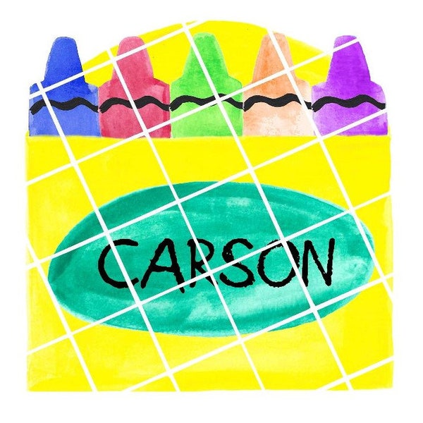 Crayon Iron on Personalized - Etsy