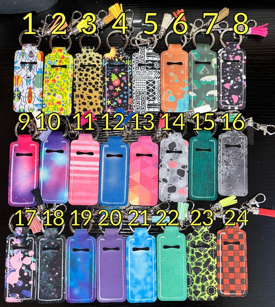 Chapstick Holder Keychain (lip Gloss, Key Ring, Lipstick, Lip Balm) - Etsy