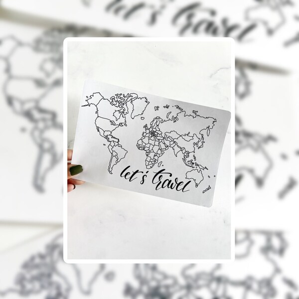 World Map Journal - Etsy