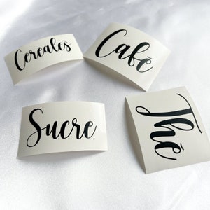 Vinyl Jar Labels - Customizable Stickers - Kitchen Storage and ...