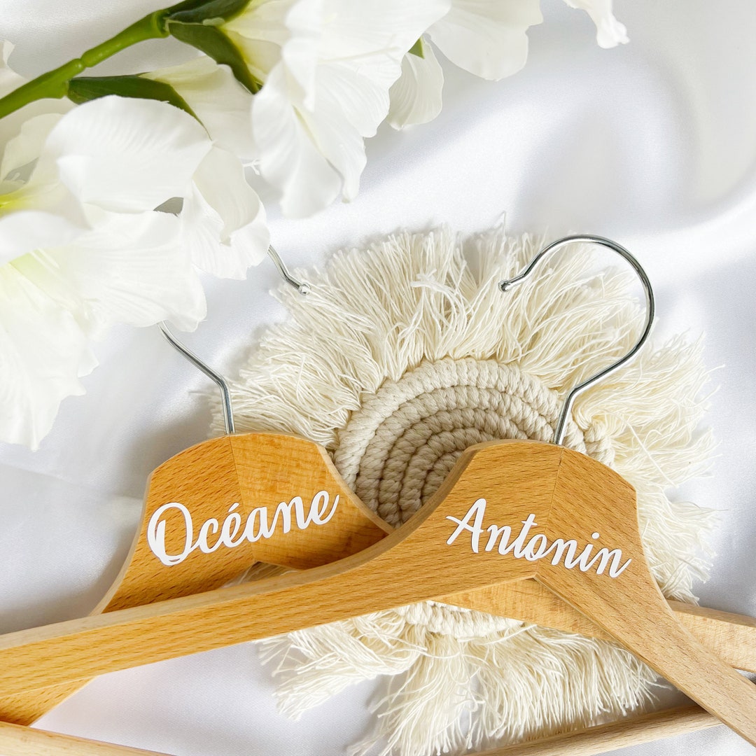 Wedding Hanger Name Tag Personalized - Wedding Decals - Bridesmaid and ...