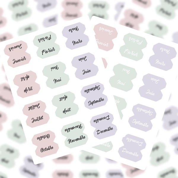 Month Sticker Tabs - Etsy