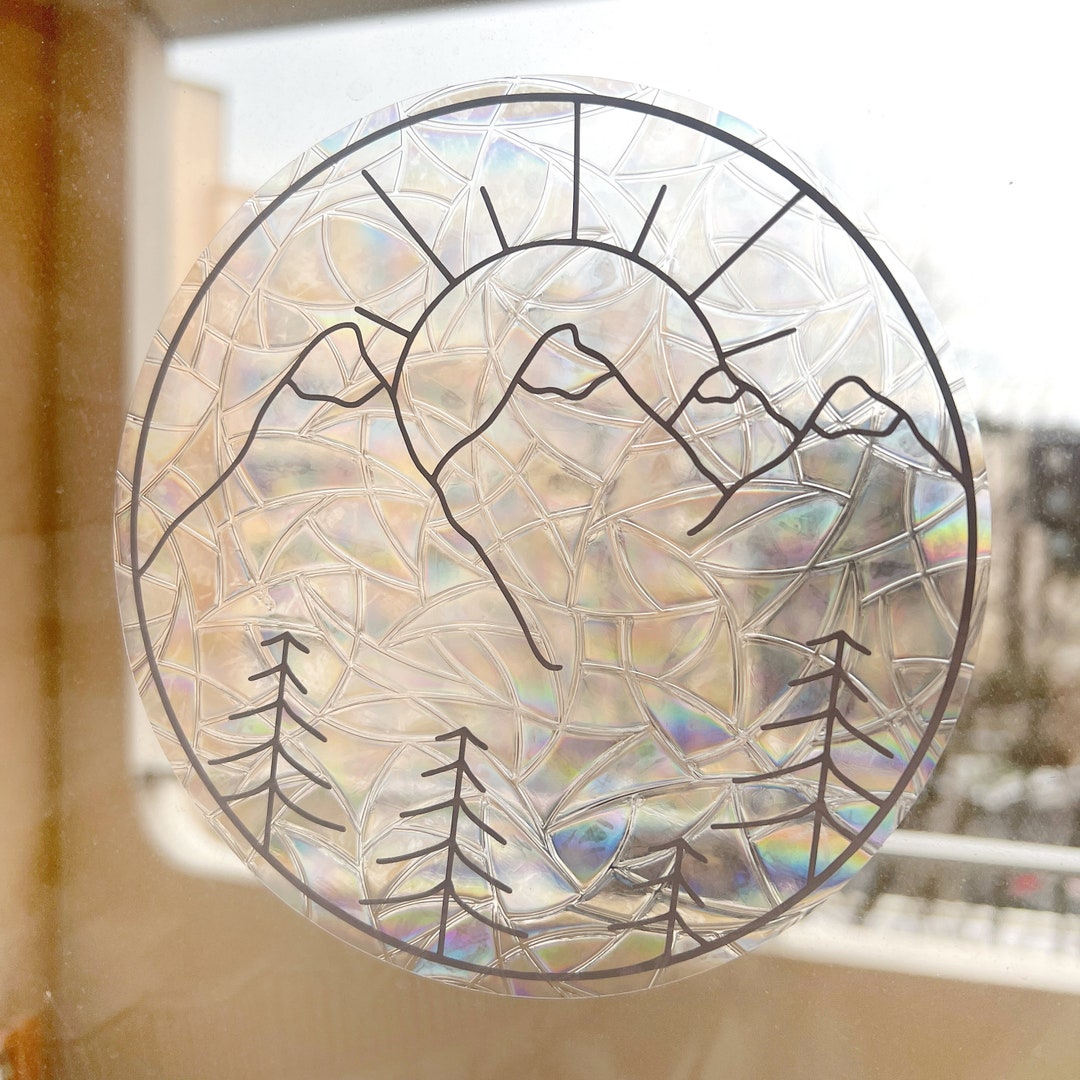 Rainbow Sun Catcher Window "sunny Winter" Sticker - Suncatcher - Window ...