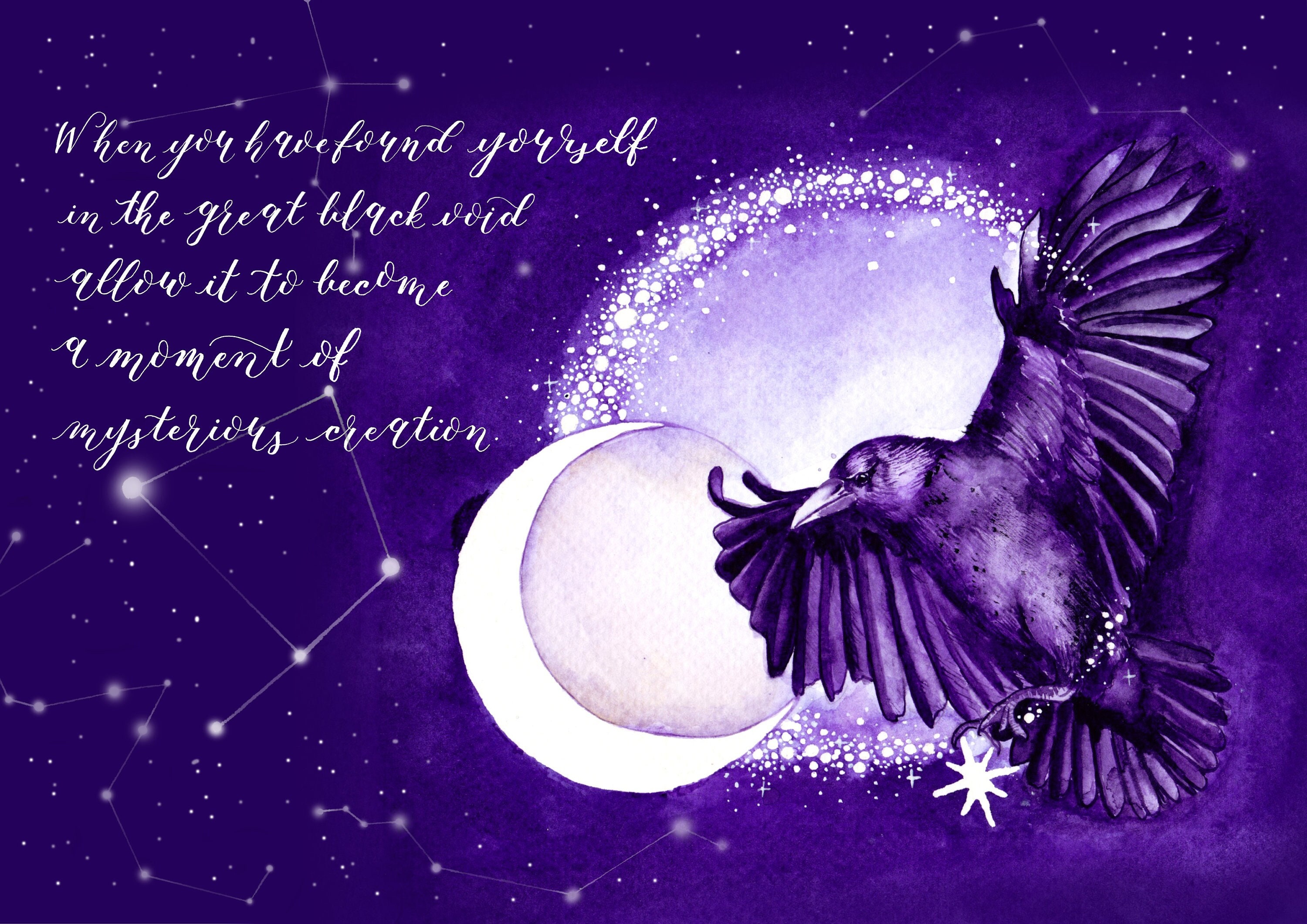 Crow Animal Spirit Art Print Limited Edition - Etsy