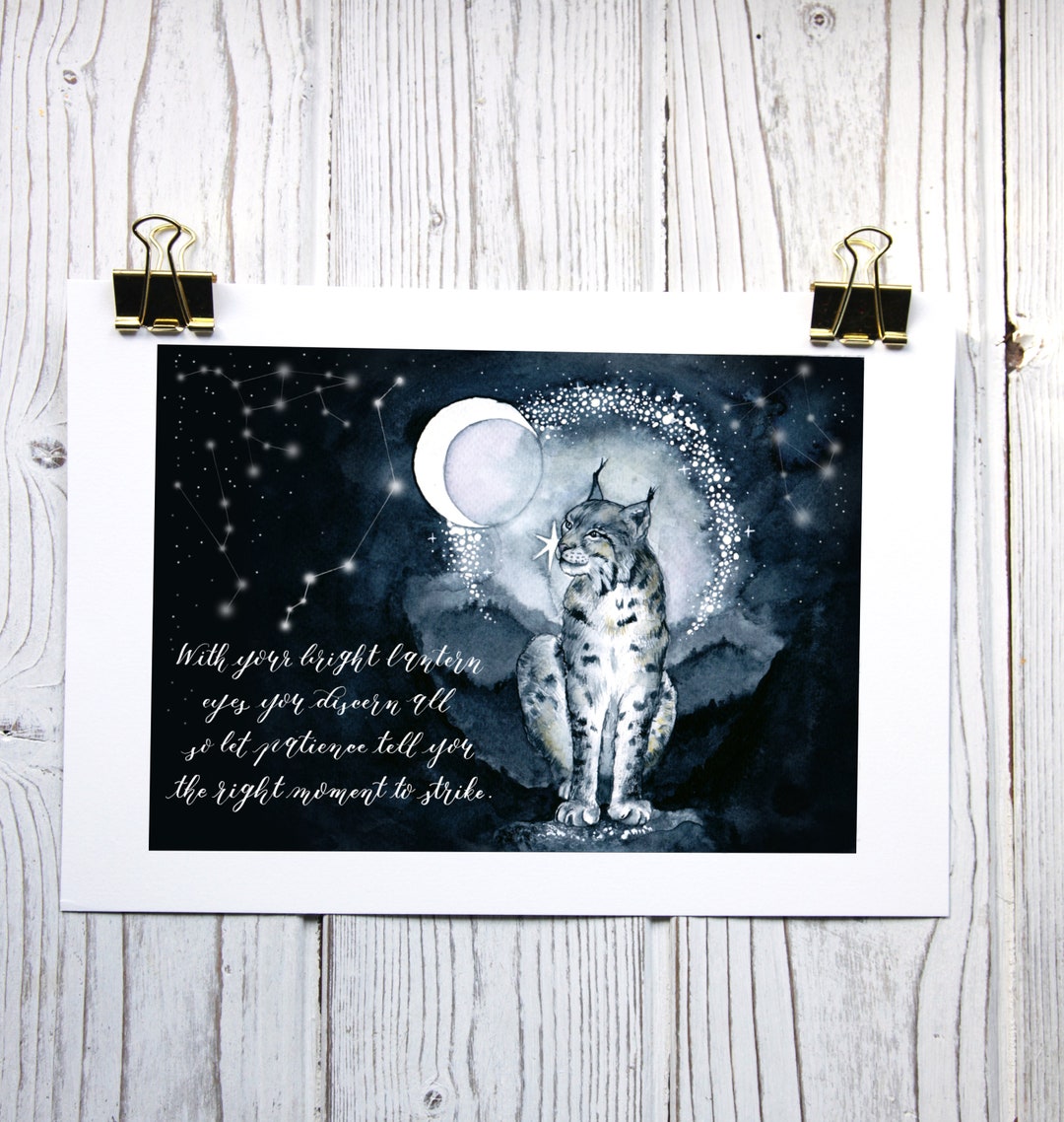 Lynx Animal Spirit Art Print Limited Edition - Etsy