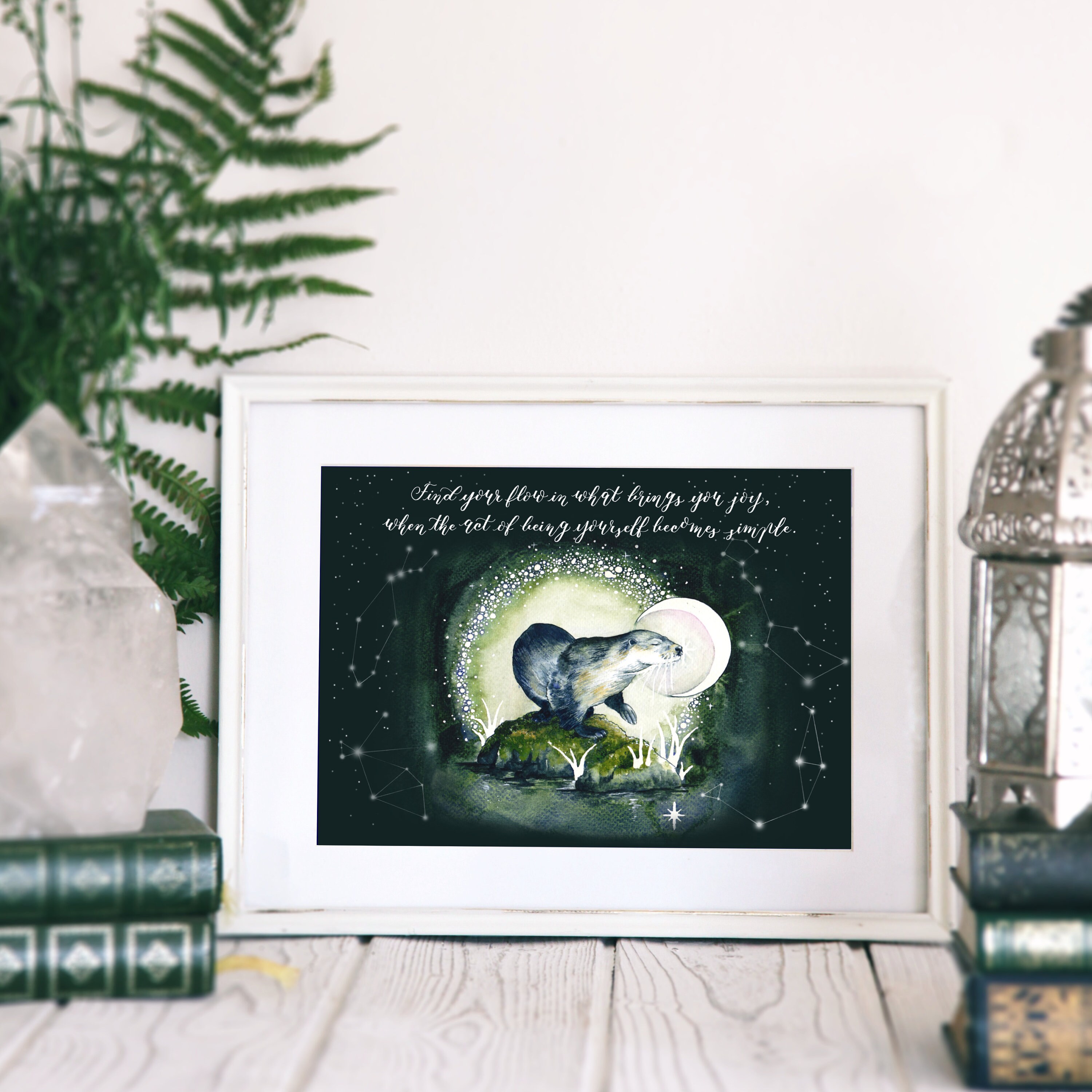 Otter Animal Spirit Art Print Limited Edition - Etsy