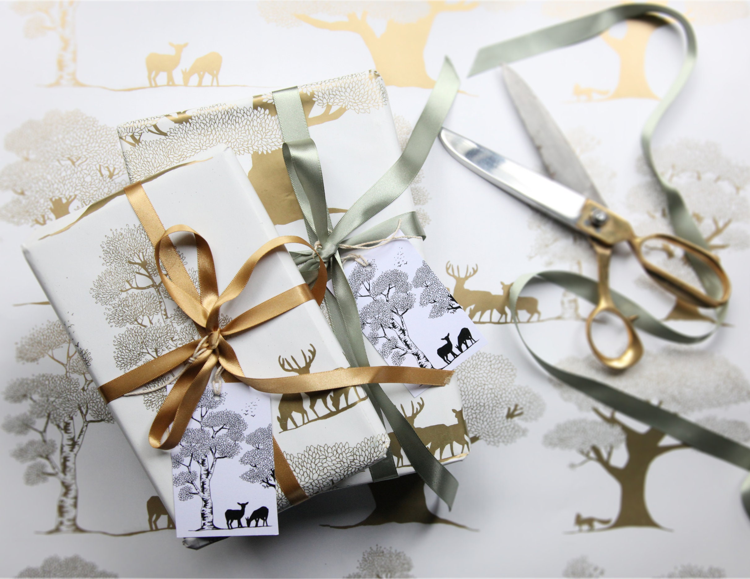 Enchanted Forest Deer Wrapping Paper Paper & Party Supplies etna.com.pe