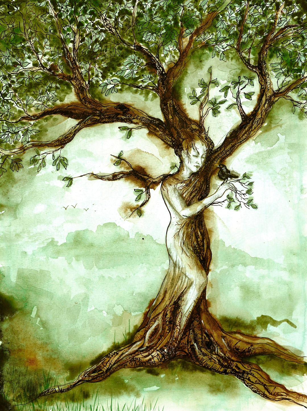 Greek Mythology Dryad Art Print Limited Edition - Etsy