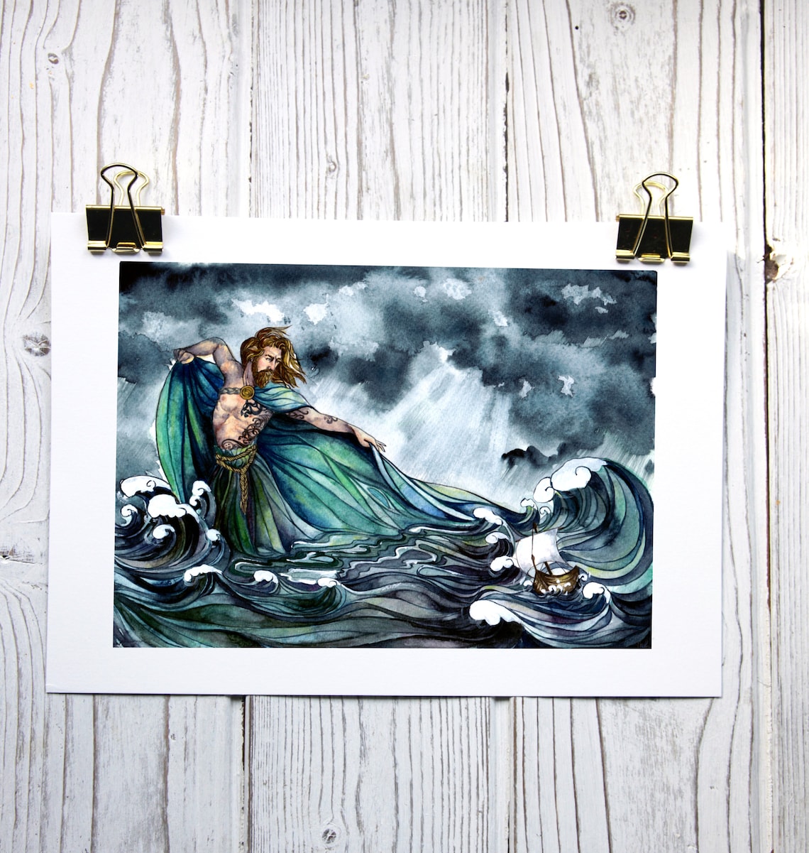 Manannan Mac Lir Celtic Myth Art Print Limited Edition - Etsy