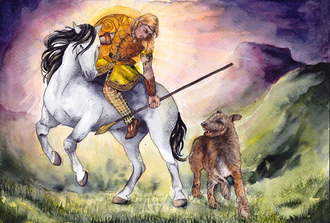 Celtic Mythology Sun God Art Print Limited Edition - Etsy