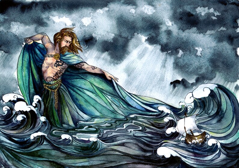 Manannan Mac Lir Celtic Myth Art Print Limited Edition - Etsy