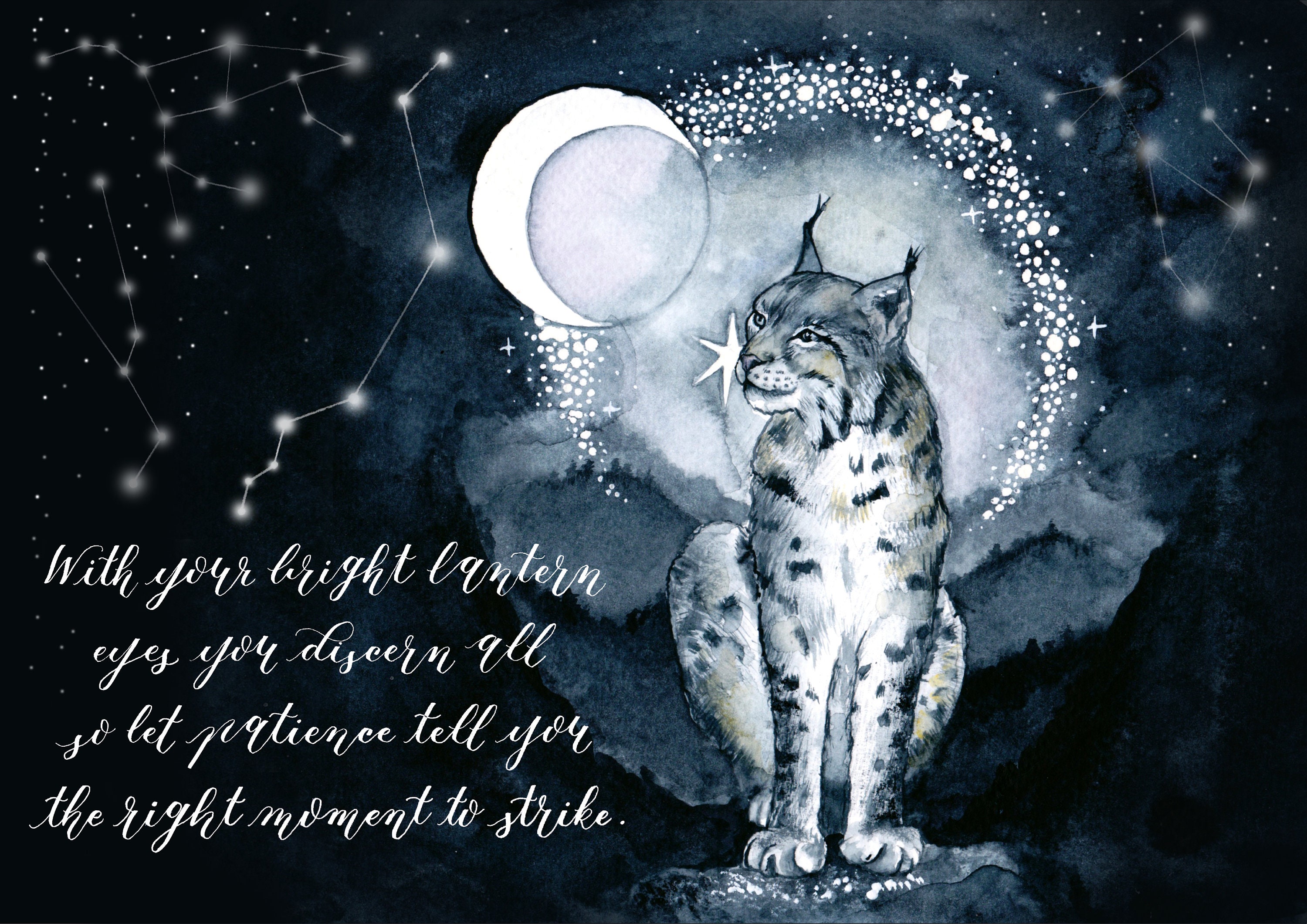 Lynx Animal Spirit Art Print Limited Edition - Etsy