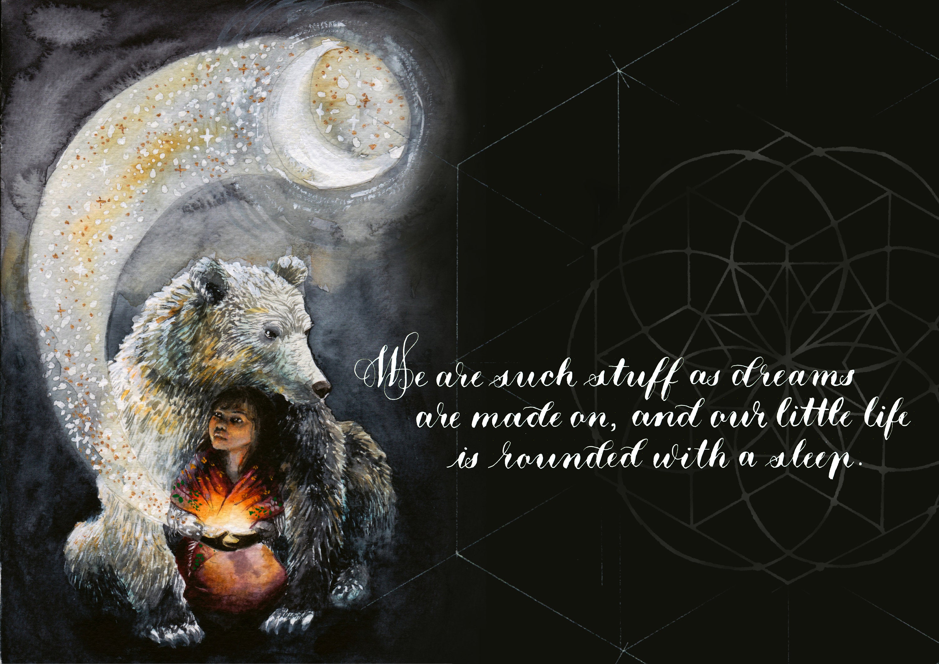Spirit Bear Shakespeare Quote Art Print Limited Edition - Etsy