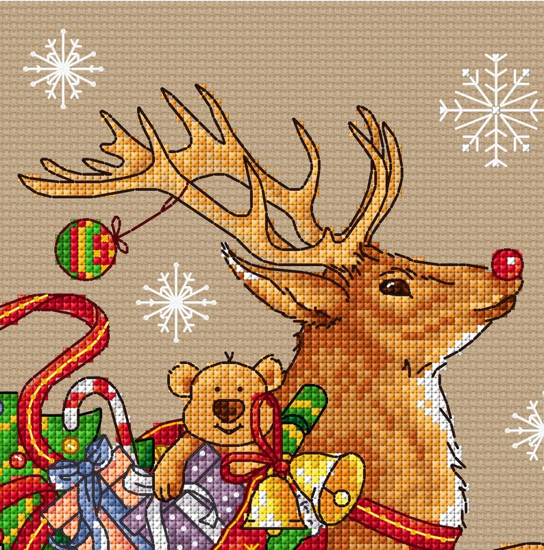 AJBD14 Christmas Reindeer Chart Only Pdf - Etsy