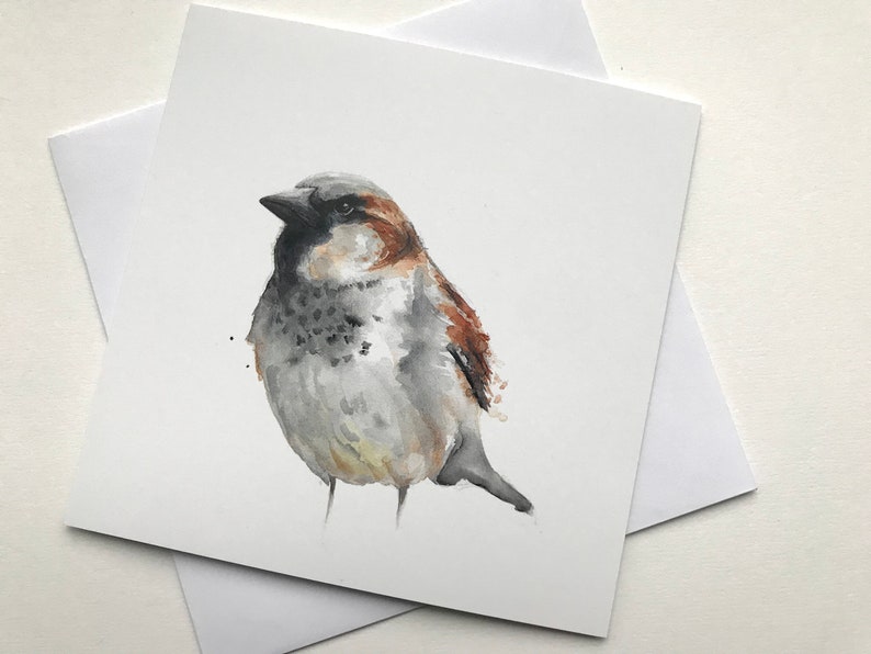 Sparrow Card Garden Bird Card House Sparrow Card Bird - Etsy UK