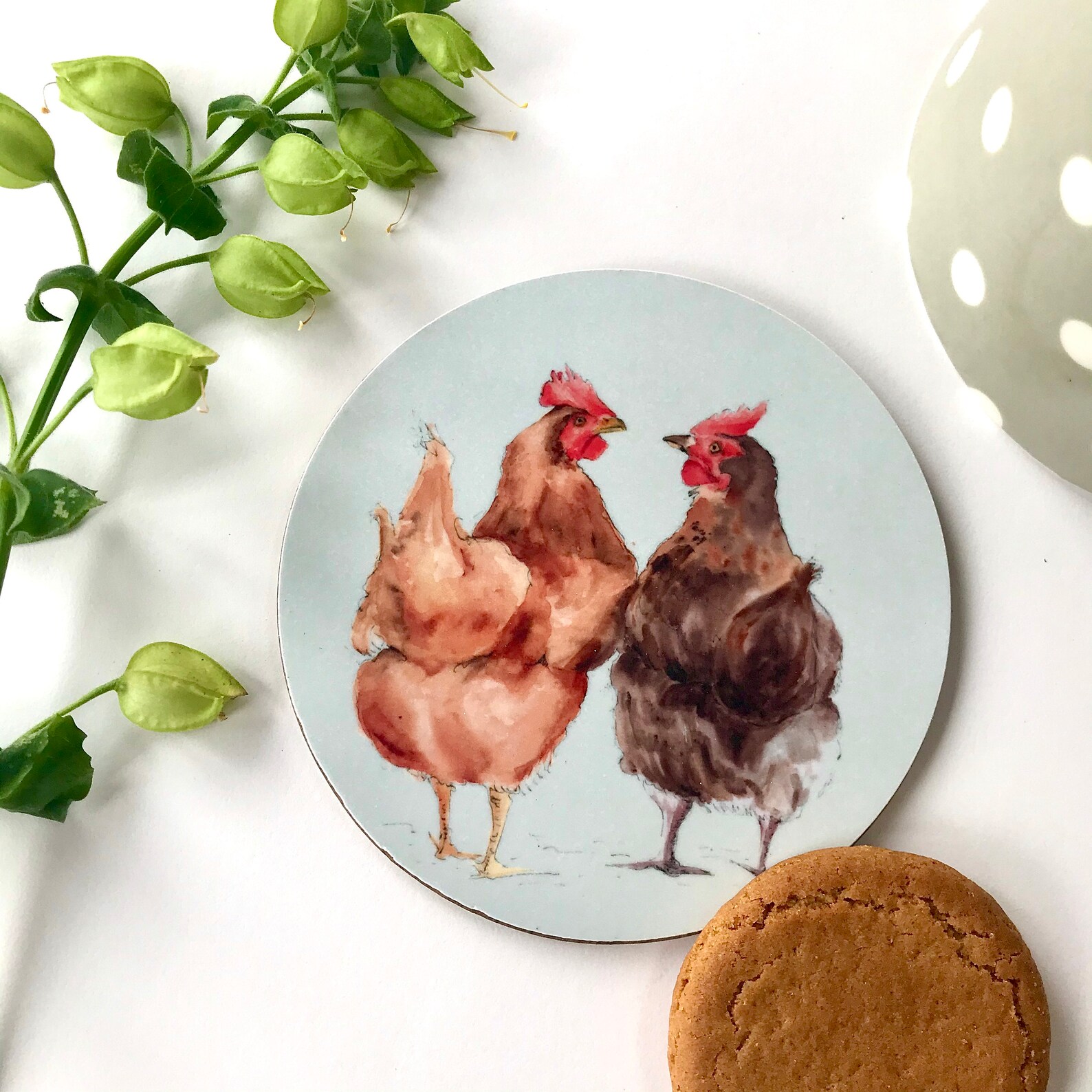 Chicken Coaster - Chicken Coaster Gift - Round Coasters - Etsy