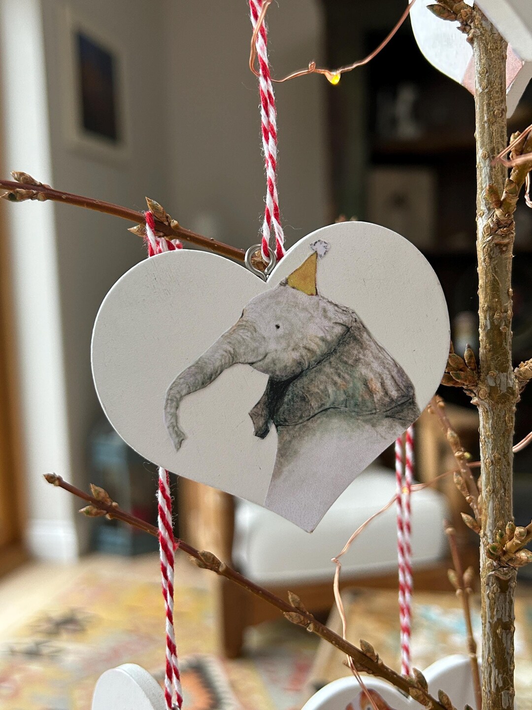 Elephant Tree Decoration - Elephant Hanging Decoration - Cute Elephant ...