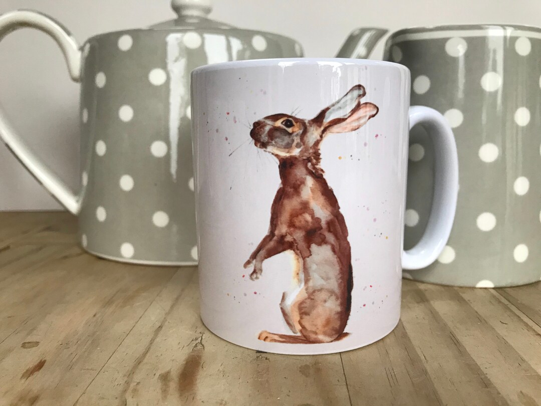 Rabbit Mug - Cute Rabbit Mug - Rabbit Gift. - Etsy