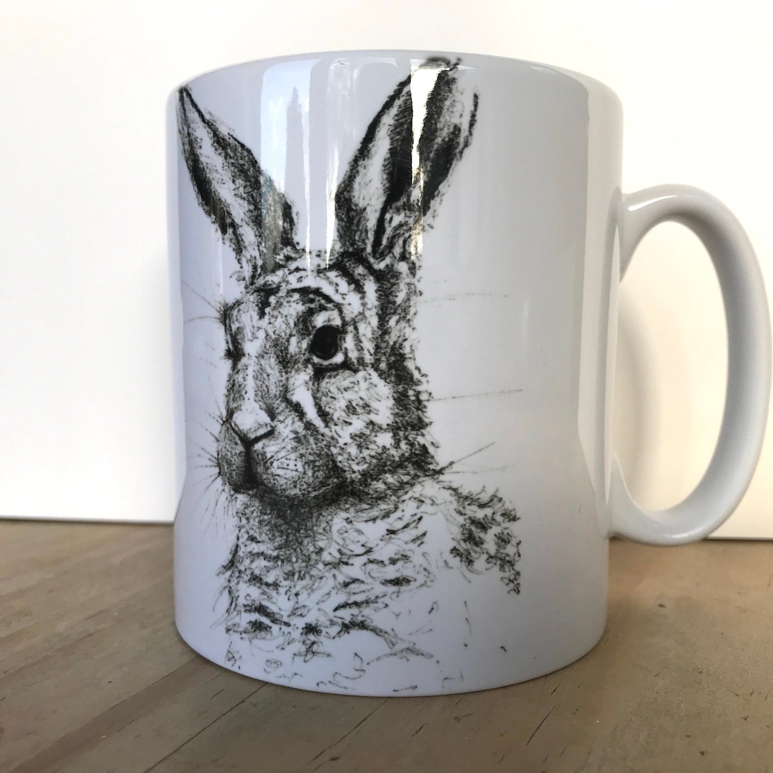 Hare Mug Hare Gift Rabbit Mug Rabbit Gift | Etsy