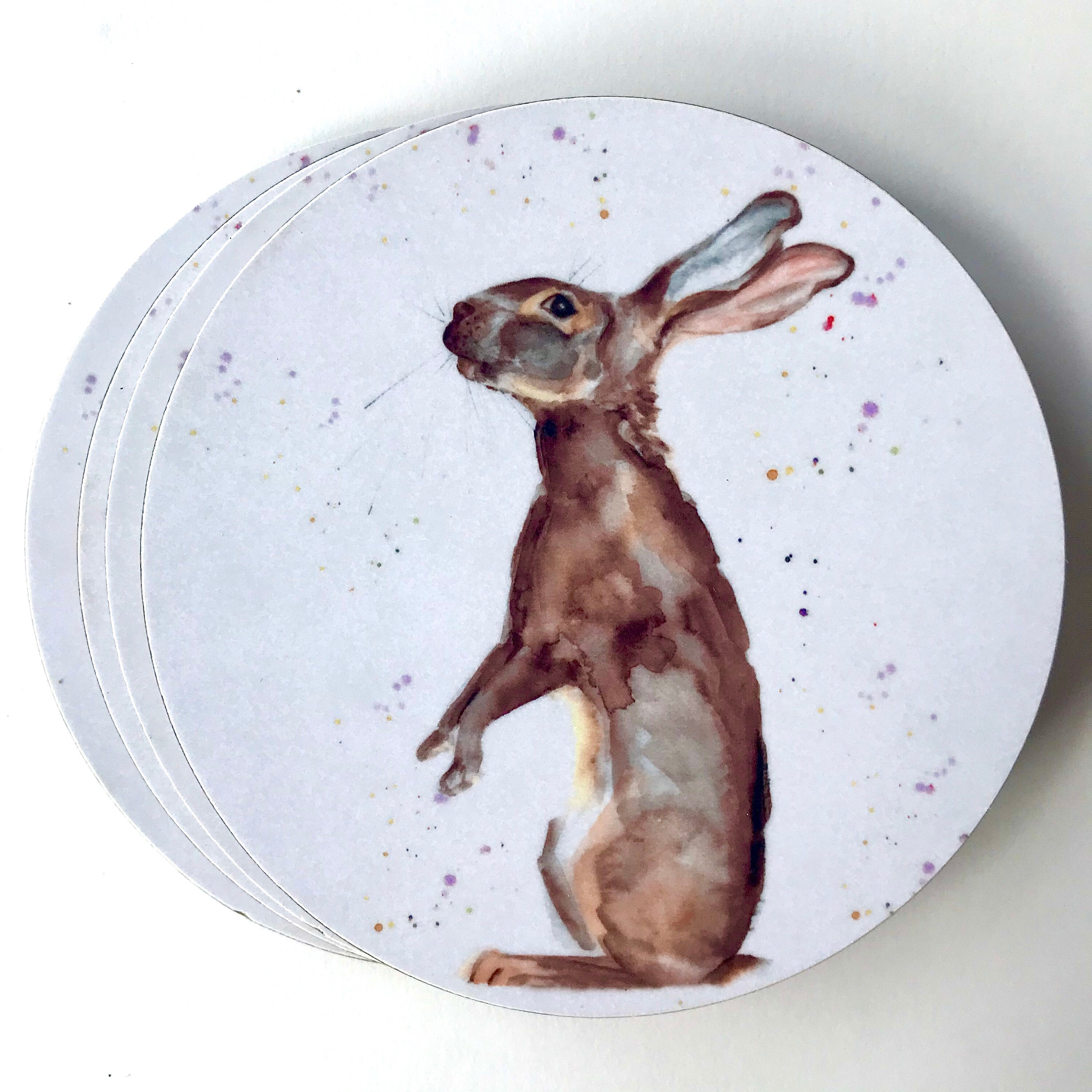 Rabbit Coaster Pretty Rabbit Homewares Cute Bunny Coasters Round ...