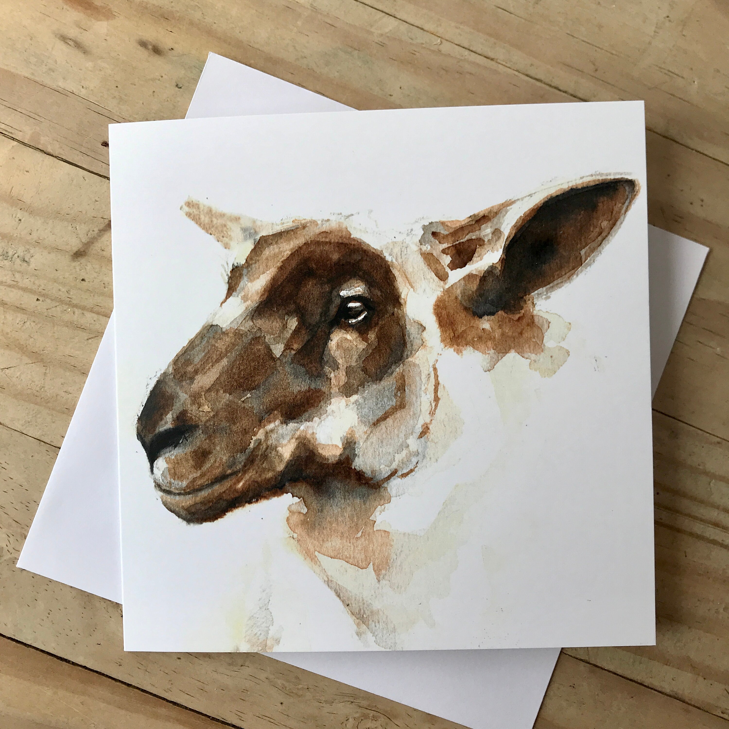 Sheep Card Happy Sheep Card Watercolour Sheep Card - Etsy UK