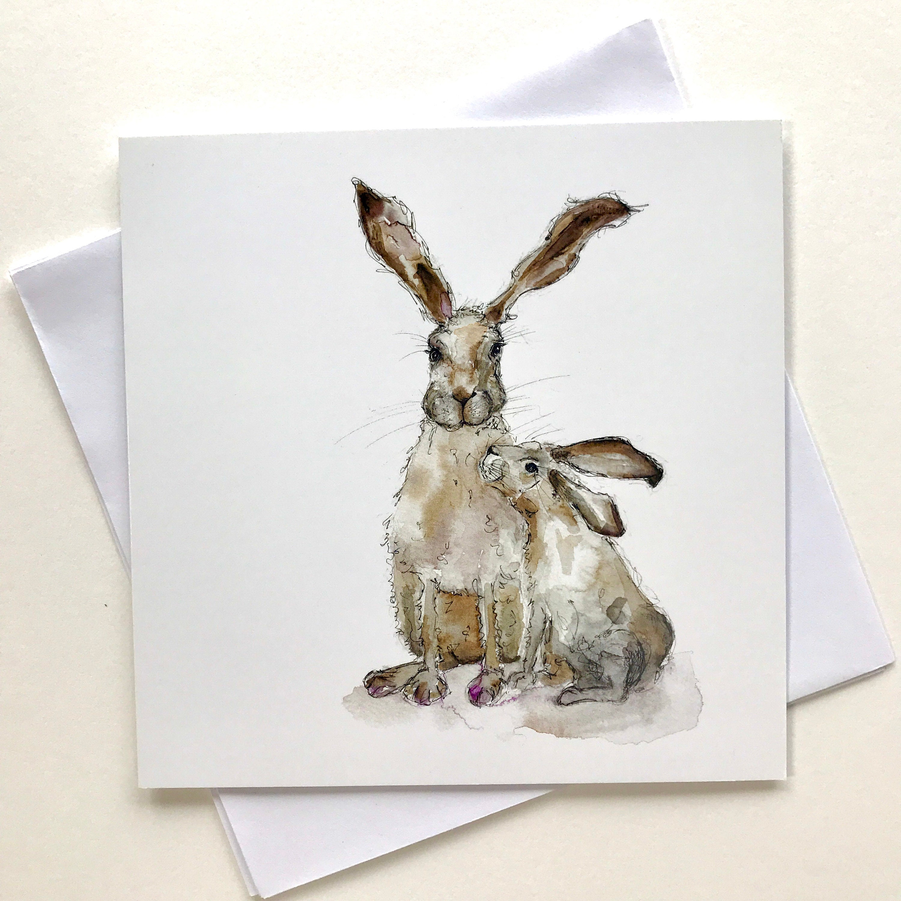 Paper Blank Cards Hare Greetings Card Blank Inside Leap of Faith Hare ...