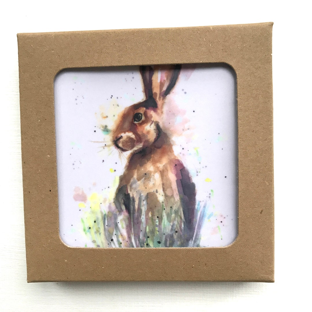Hare Coaster Set Set of Four Coasters Hare Tableware - Etsy