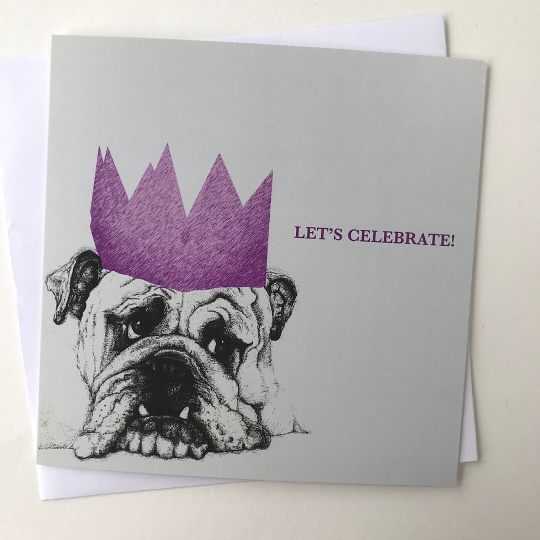 Bulldog Birthday Card - Bulldog Card - Funny Dog Card - Male Birthday ...