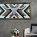 Longhorn Aztec Inspired Geometric Wood Art, Diamond Quilt Pattern ...