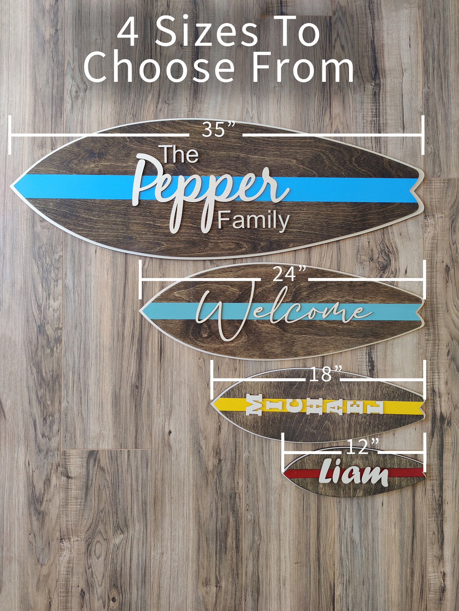 Surfboard Wall Decor Beach Theme Surfboard Sign Personalized | Etsy