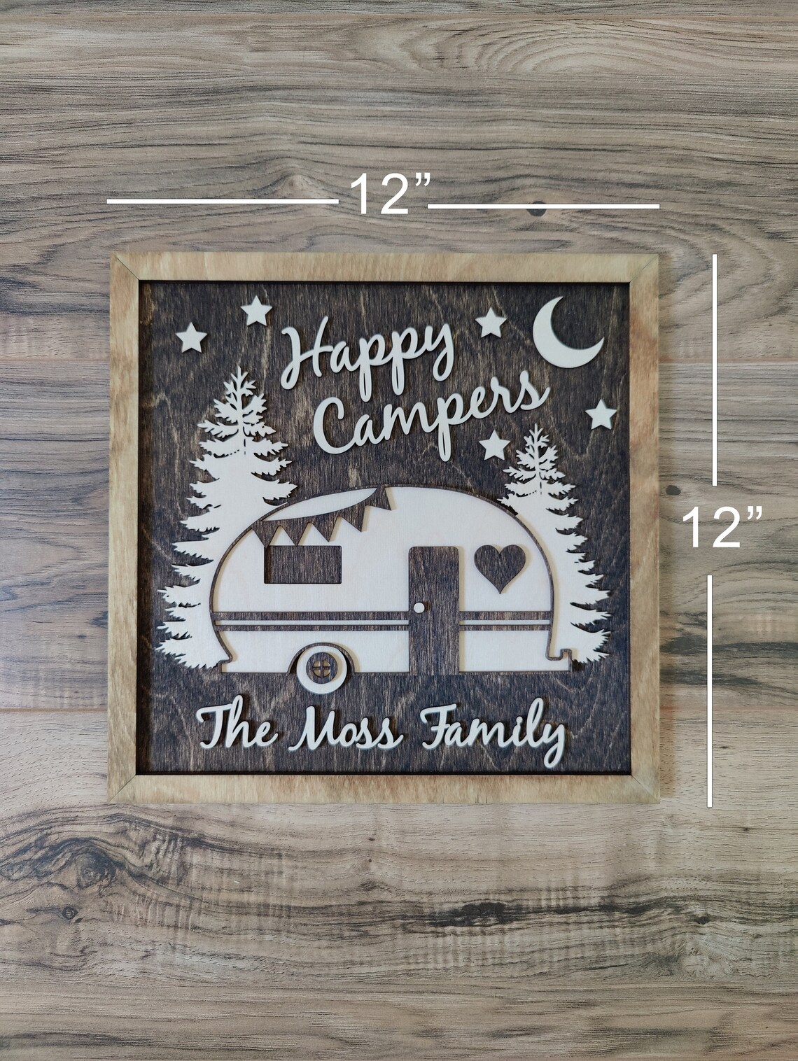 Personalized Happy Campers Sign Camping Wall Decor RV - Etsy