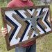 Longhorn Aztec Inspired Geometric Wood Art, Diamond Quilt Pattern ...