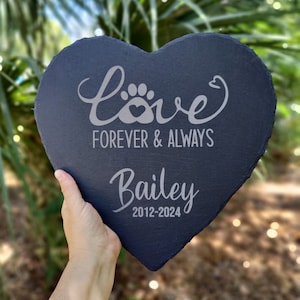 Personalized Pet Memorial Garden Stone Slate Custom Engraved Dog Loss ...