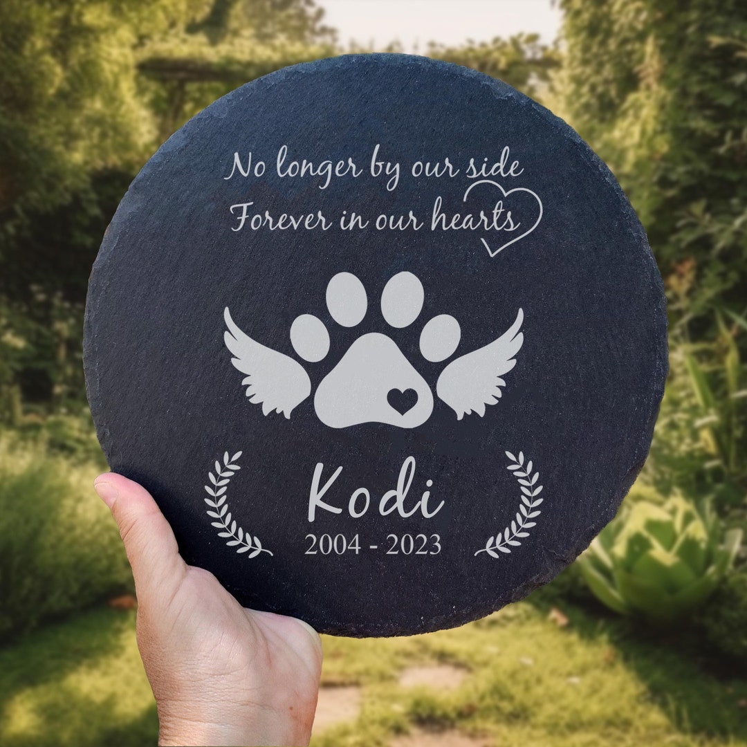 Engraved Pet Memorial Grave Stone Slate - Personalized Custom Tribute ...